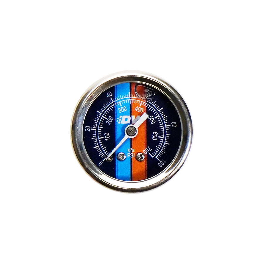 Fuel Pressure Gauge - Liquid Filled Blue Face with DW Logo – DeatschWerks